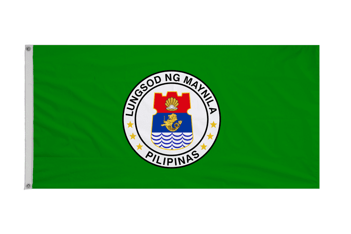 Philippines Capital City Manila Flag with Eyelets