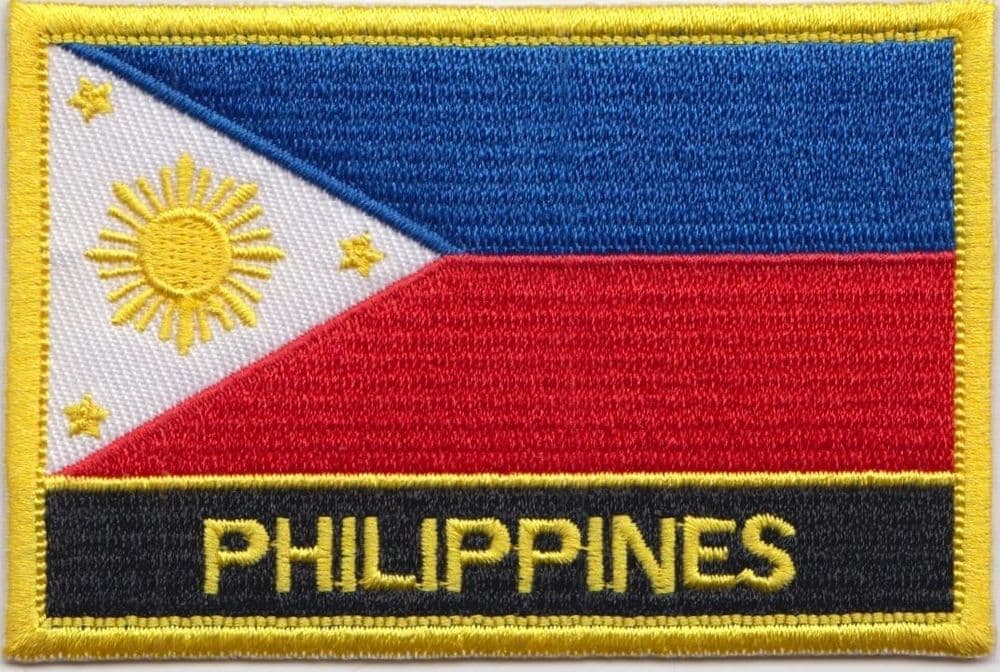 Philippines Embroidered Rectangular Patch