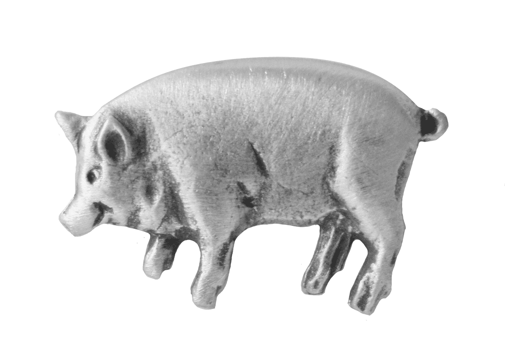 Pig Pewter Pin Badge
