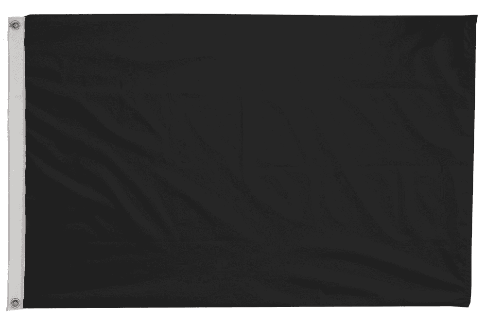 Plain Black Flag with Eyelets