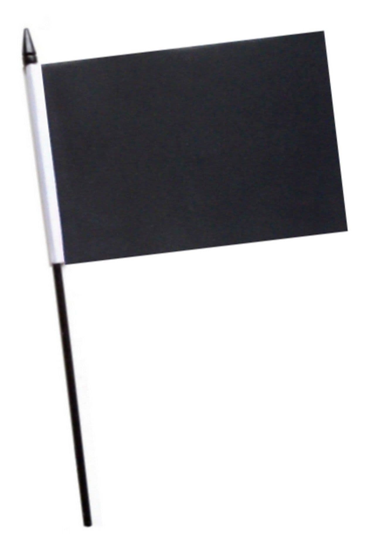 Plain Black Small Hand Waving Flag