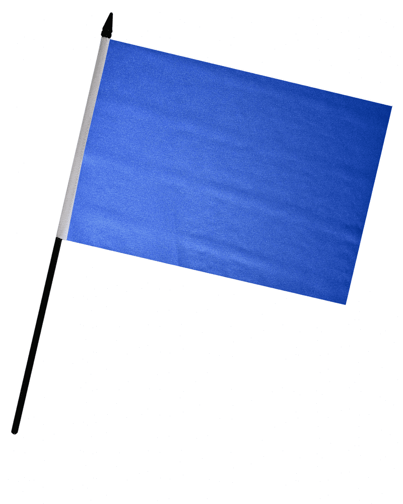 Plain Blue Medium Hand Flag
