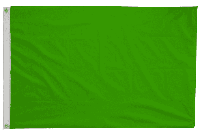 Plain Green Flag with Eyelets