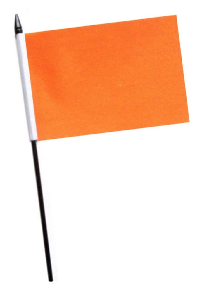 Plain Orange Small Hand Waving Flag