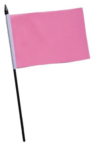 Plain Pink Small Hand Waving Flag
