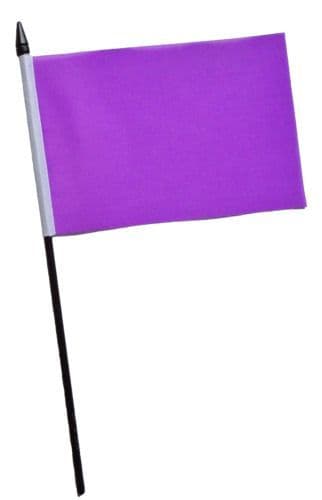 Plain Purple Small Hand Waving Flag