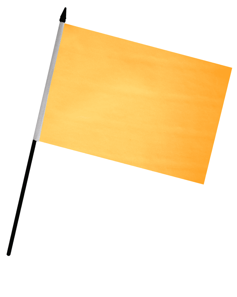 Plain Yellow Medium Hand Flag