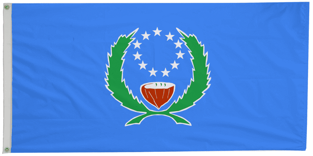 Pohnpei Ponape Micronesia Flag with Eyelets
