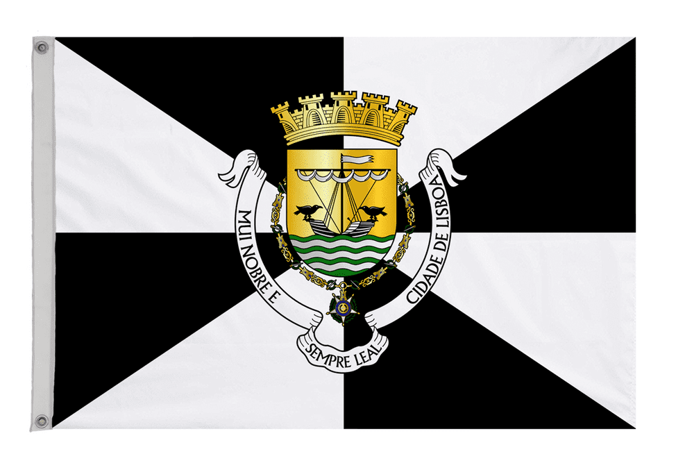 Portugal Capital City Lisbon Flag with Eyelets