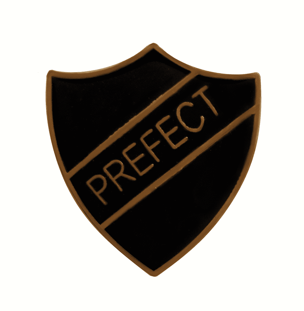Prefect Black Pin Badge