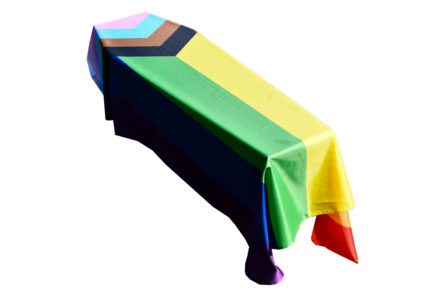 PROGRESS PRIDE FLAG COFFIN DRAPE