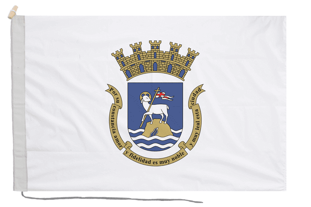 Puerto Rico Capital City San Juan Flag with Rope & Toggle