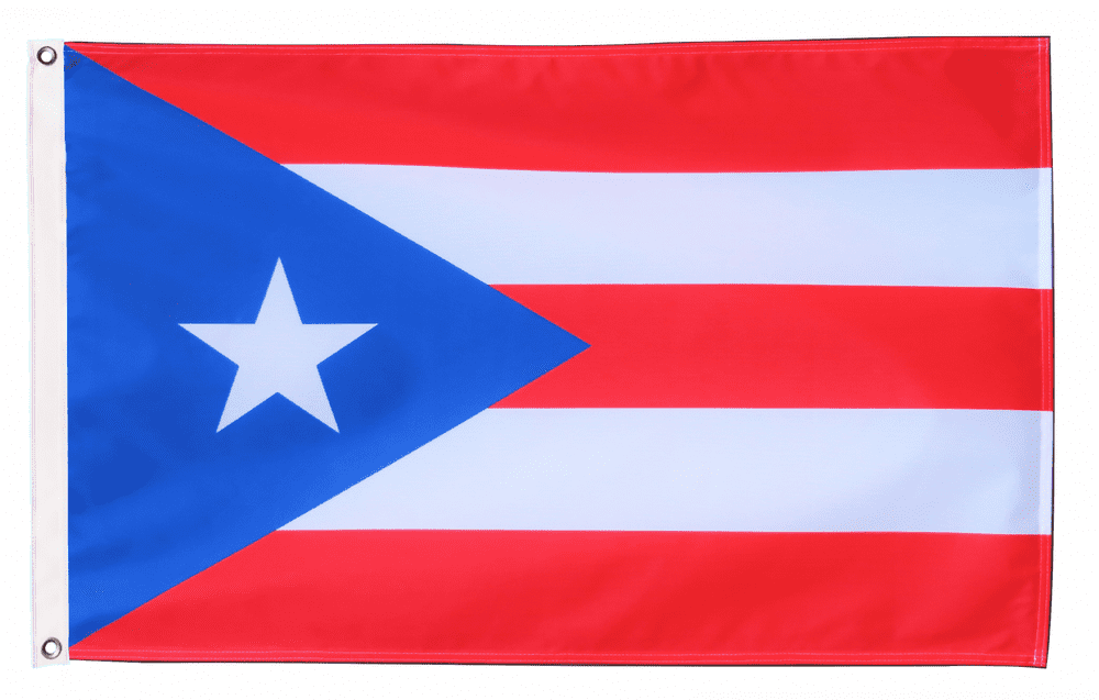Puerto Rico USA Flag with Eyelets