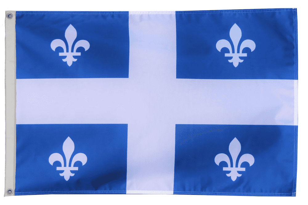 Québec Canada Flag with Eyelets