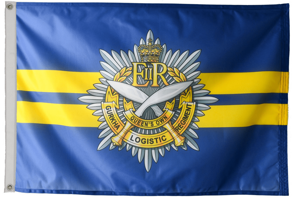 Queens own Gurkha Logistics Regiment British Army Flag with Eyelets
