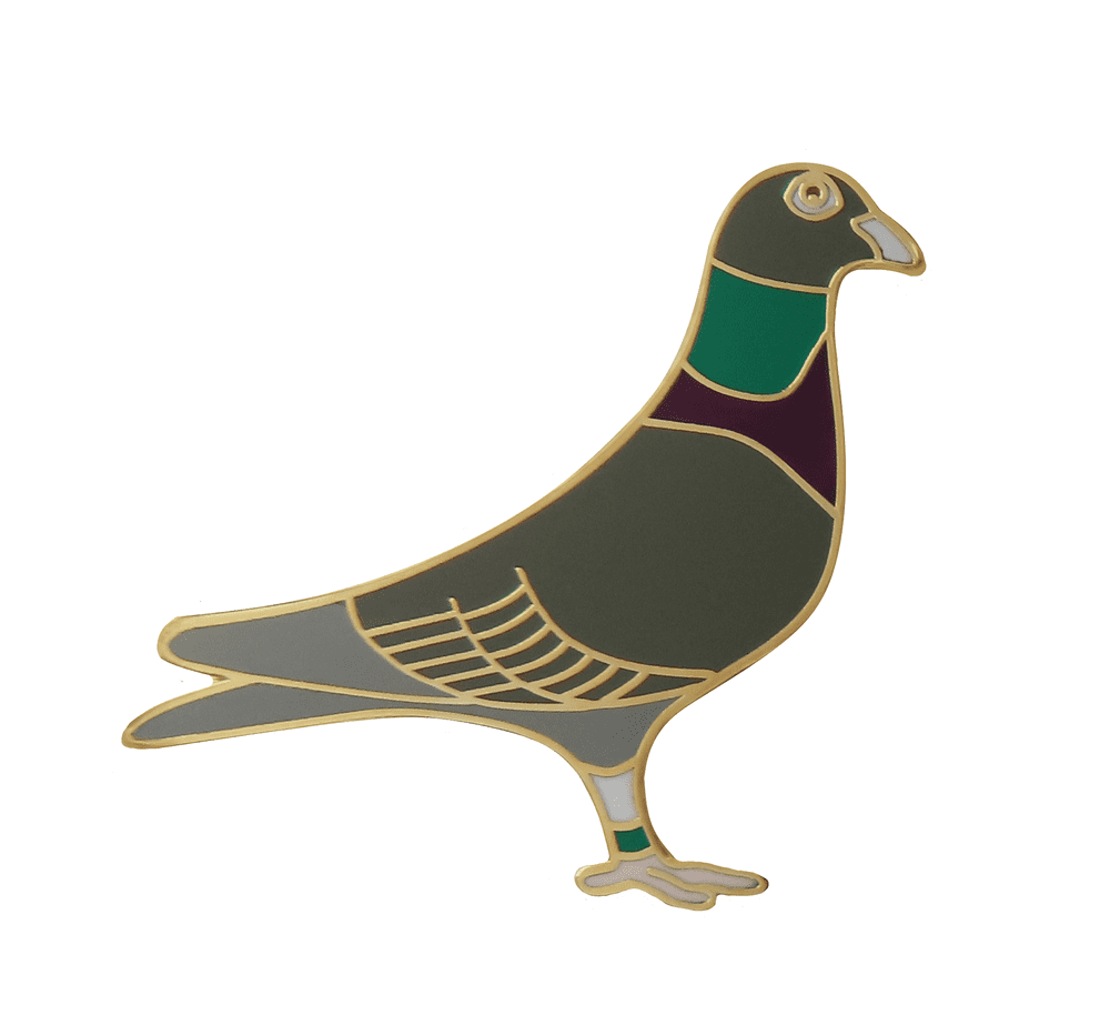 Racing Pigeon Pin Badge