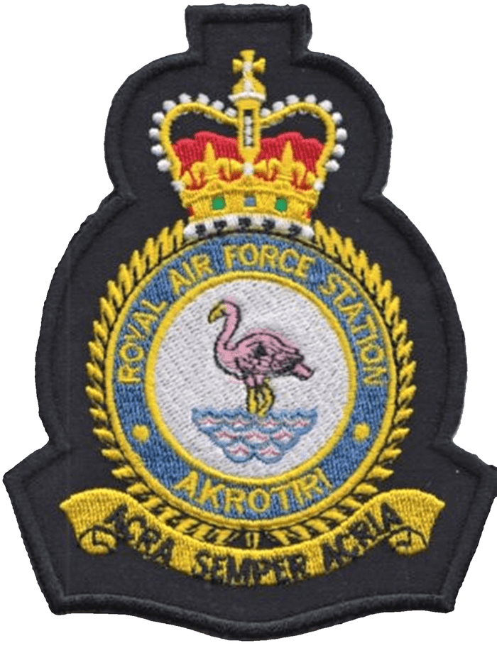 RAF Akrotiri Royal Air Force MOD Crest Embroidered Patch