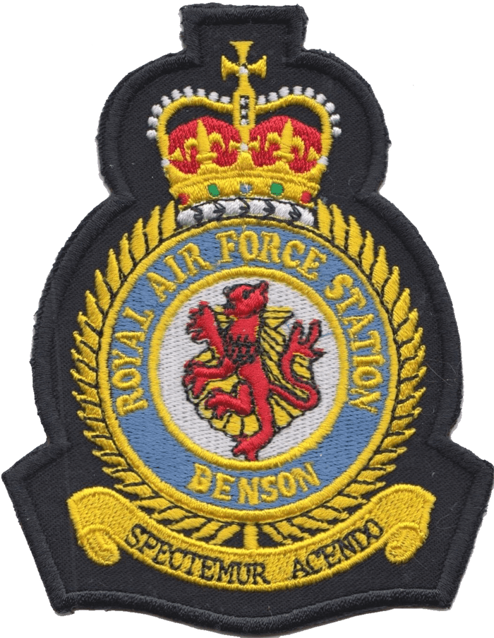 RAF Benson Royal Air Force MOD Crest Embroidered Patch