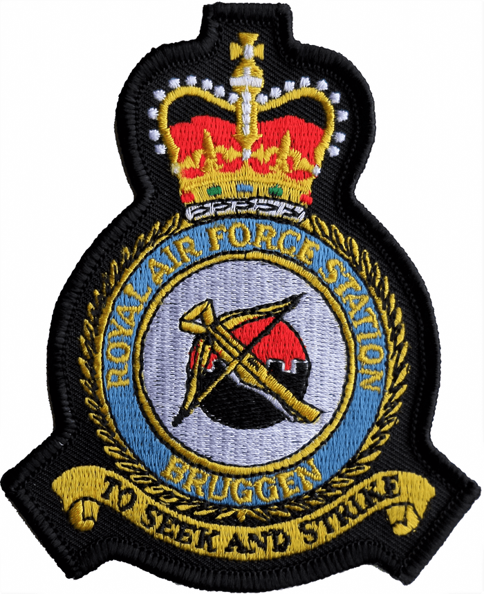 RAF Bruggen Royal Air Force RAF MOD Crest Embroidered Patch