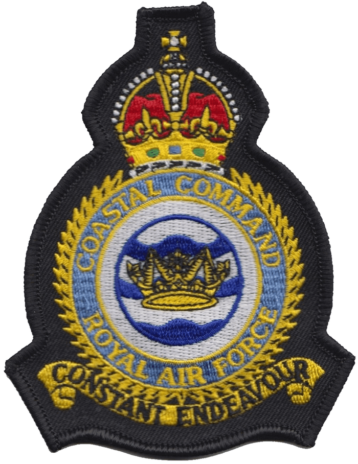 RAF Coastal Command Royal Air Force MOD Crest Embroidered Patch