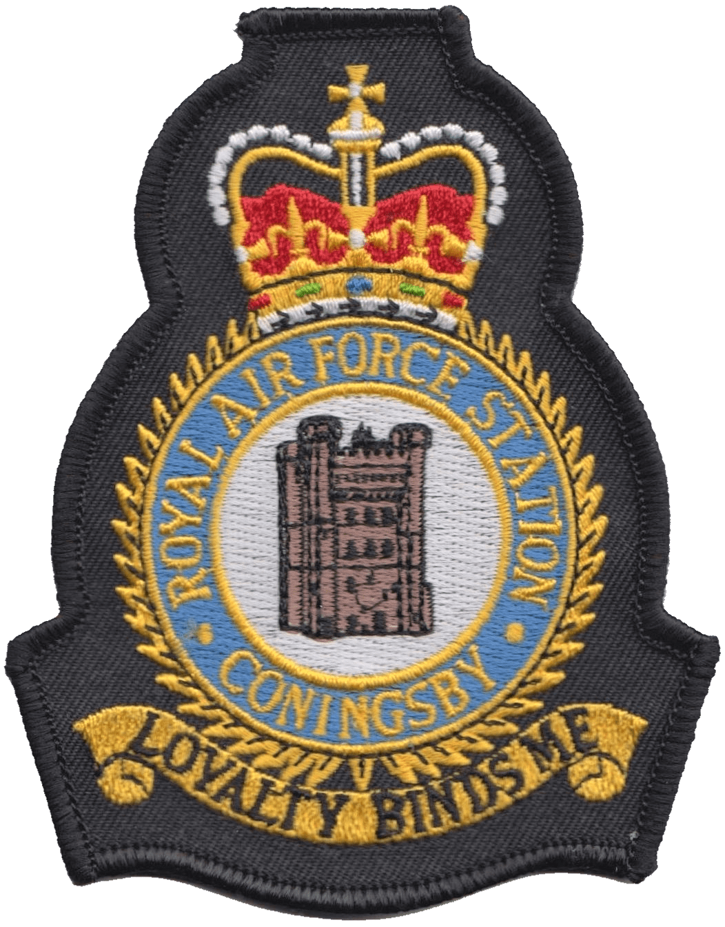 RAF Coningsby Royal Air Force MOD Crest Embroidered Patch
