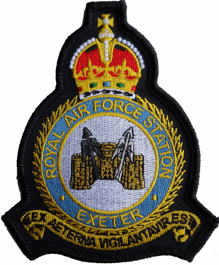 RAF Exeter Royal Air Force MOD Crest Embroidered Patch