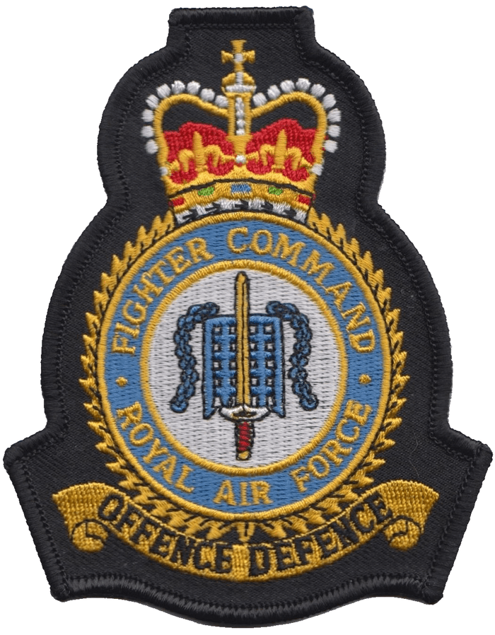 RAF Fighter Command Royal Air Force MOD Crest Embroidered Patch