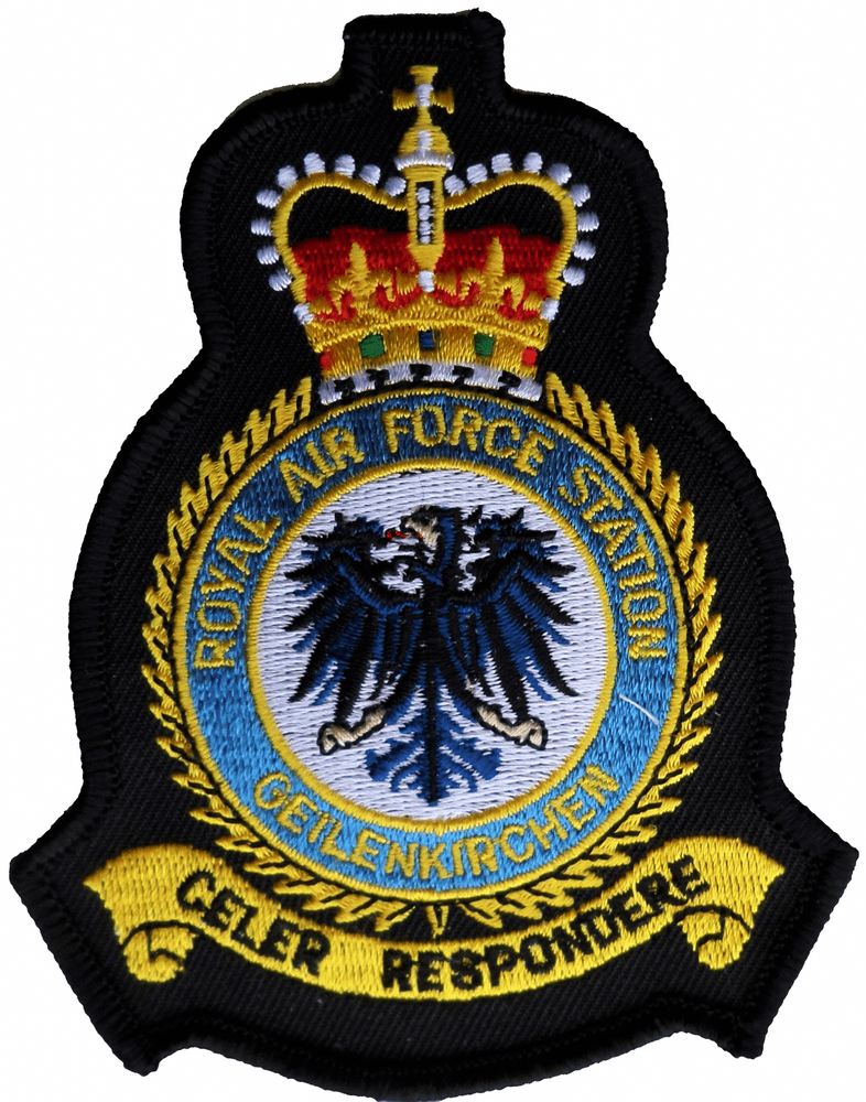 RAF Geilenkirchen Royal Air Force MOD Crest Embroidered Patch