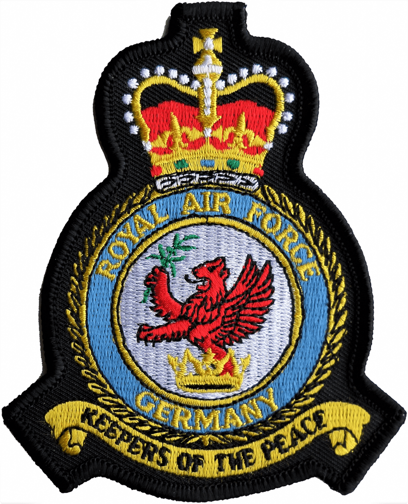 RAF Germany RAFG Command Royal Air Force MOD Crest Embroidered Patch