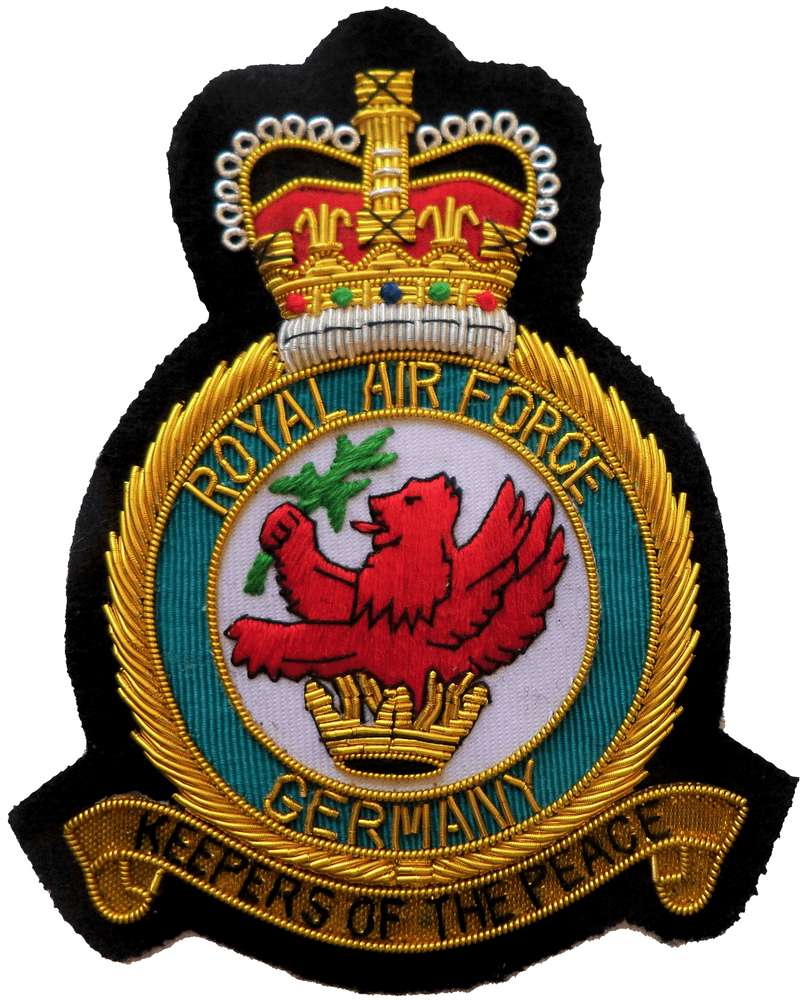 RAF Germany Royal Air Force GOLD WIRED Blazer Embroidered Badge