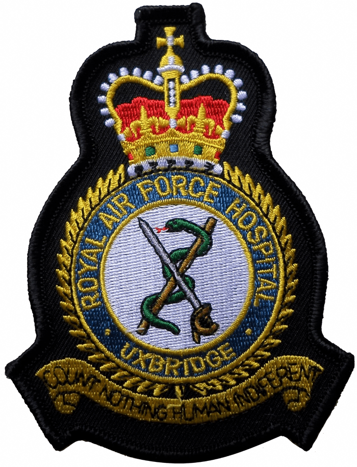 RAF Hospital Uxbridge Royal Air Force MOD Crest Embroidered Patch