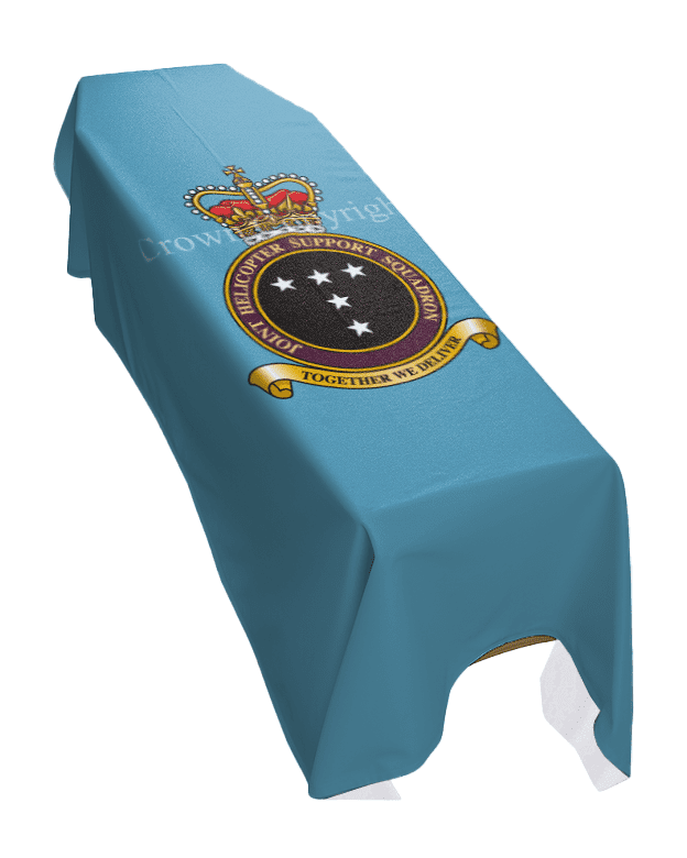 RAF JOINT HELICOPTER SUPPORT SQUADRON PORTRAIT PREMIUM COFFIN DRAPE