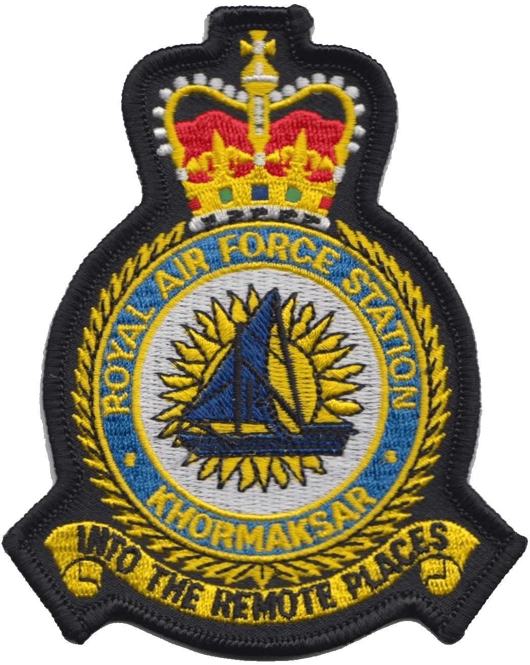RAF Khormaksar Royal Air Force MOD Crest Embroidered Patch