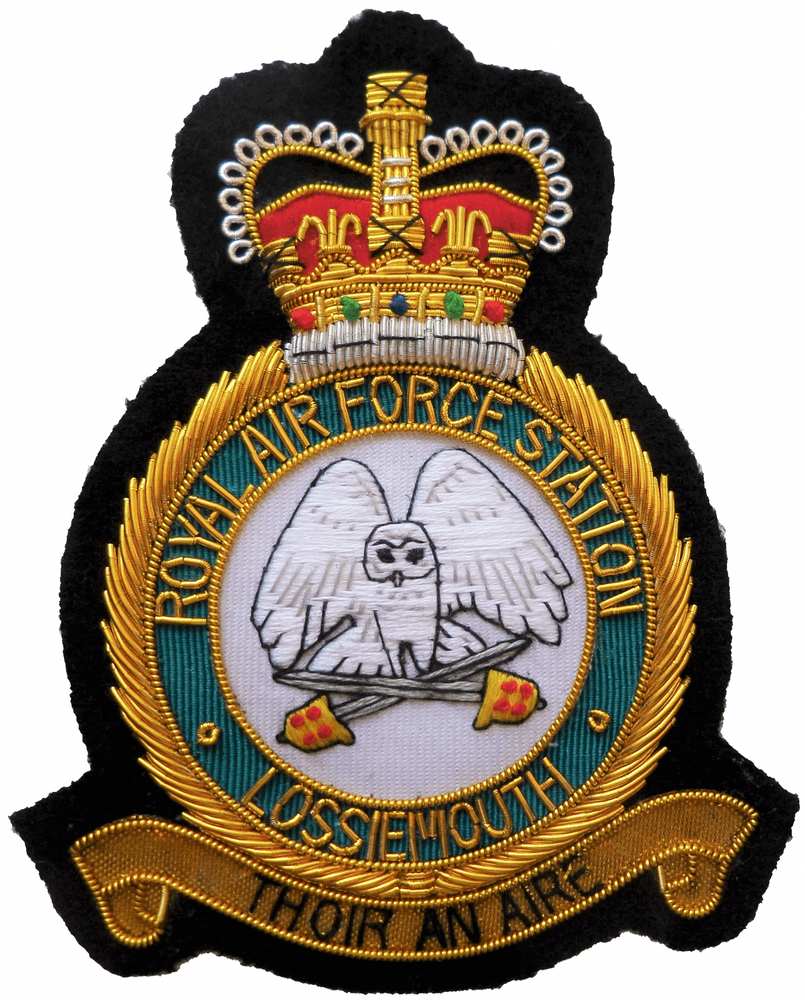 RAF Lossiemouth Royal Air Force GOLD WIRED Blazer Embroidered Badge