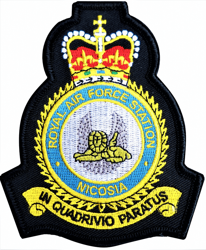 RAF Nicosia Royal Air Force MOD Crest Embroidered Patch