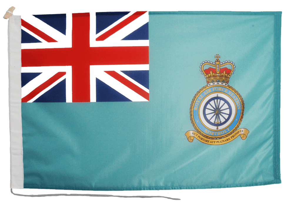 RAF Northolt Royal Air Force Station Ensign Flag with Rope & Toggle