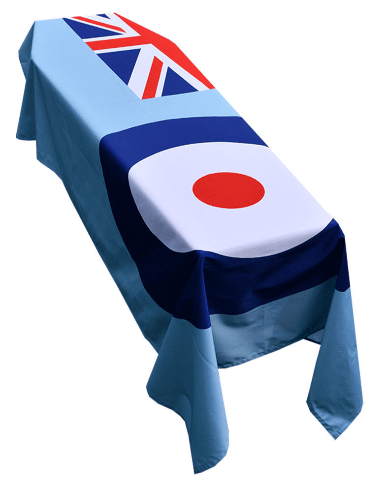 RAF ROYAL AIR FORCE ENSIGN FLAG PREMIUM COFFIN DRAPE