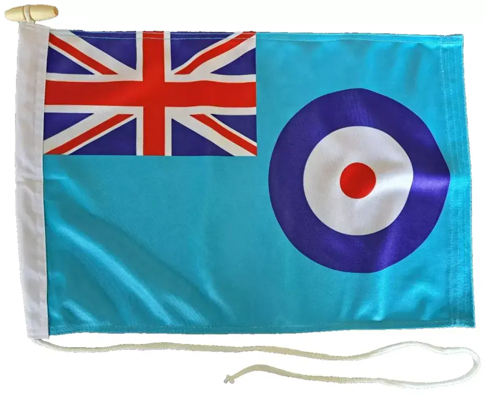 RAF Royal Air Force Ensign Flag With Rope and Toggle 18" x 12" 45 x 30cm