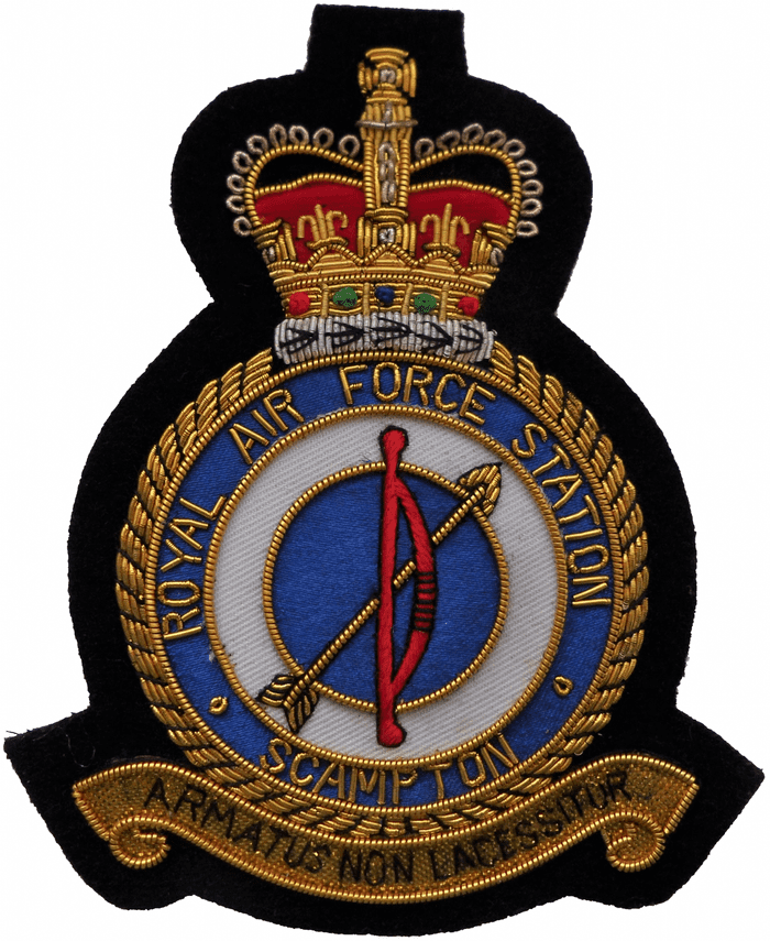 RAF Scampton Royal Air Force RAF Embroidered Blazer GOLD WIRED Patch