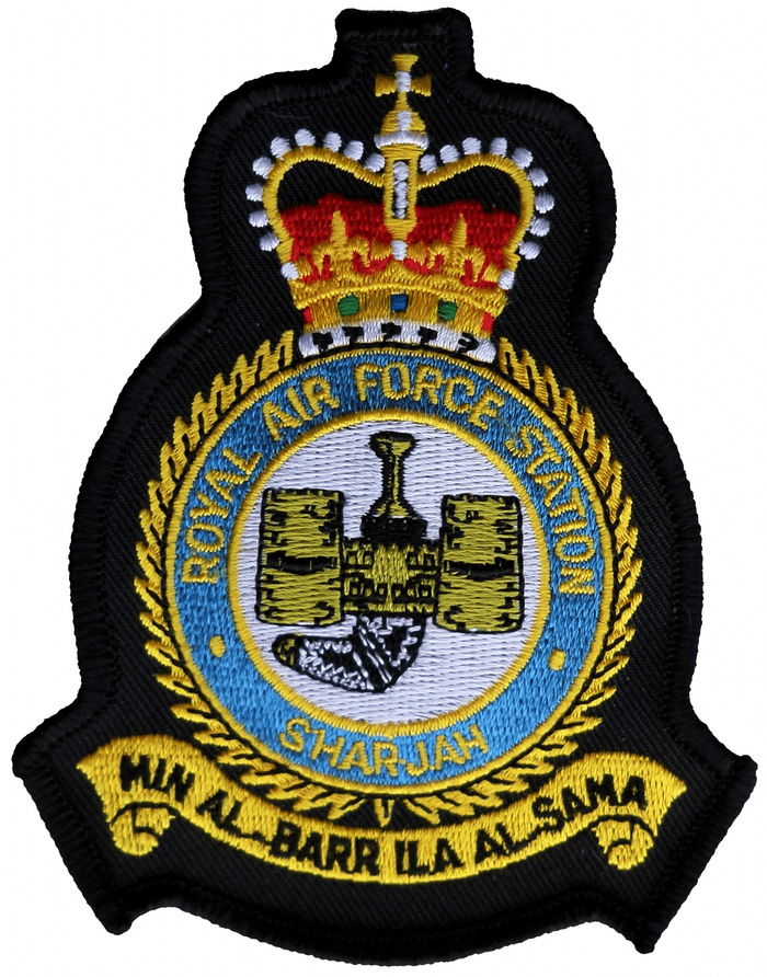 RAF Sharjah Royal Air Force MOD Crest Embroidered Patch
