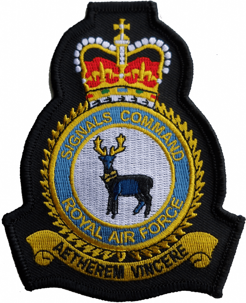 RAF Signals Command Royal Air Force MOD Crest Embroidered Patch