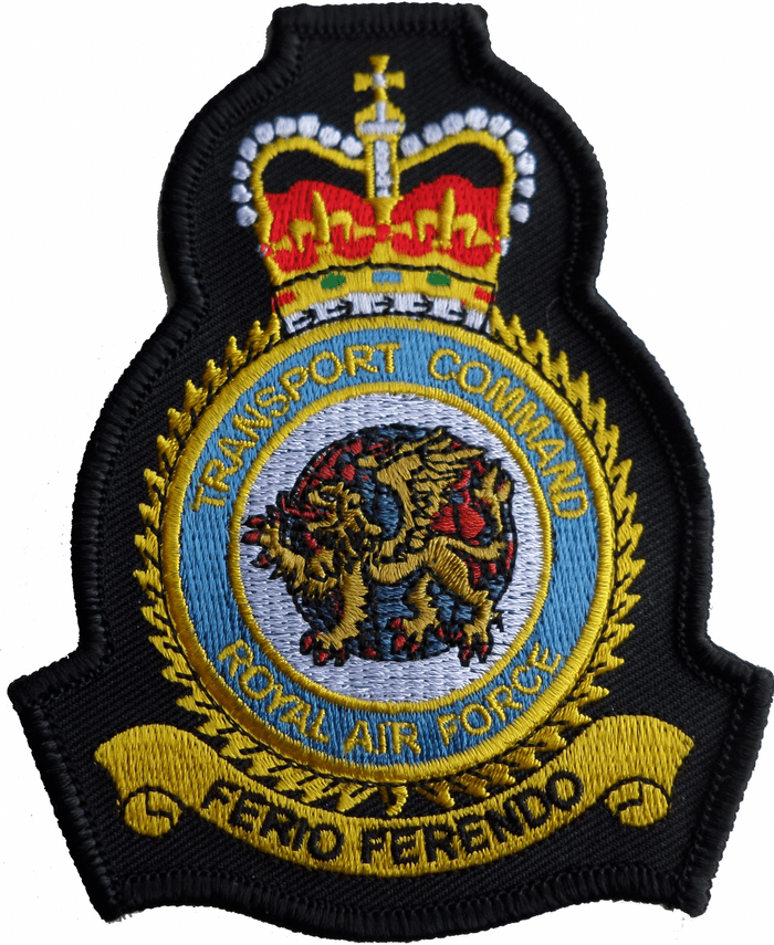 RAF Transport Command Royal Air Force MOD Crest Embroidered Patch