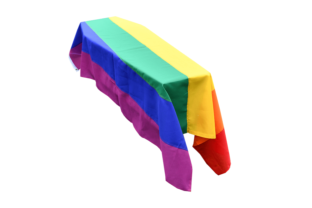 RAINBOW FLAG COFFIN DRAPE