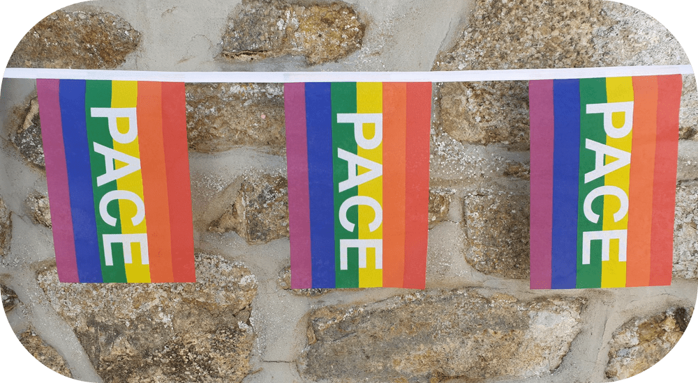 Rainbow LGBTQ Gay Pride PACE Flag Bunting
