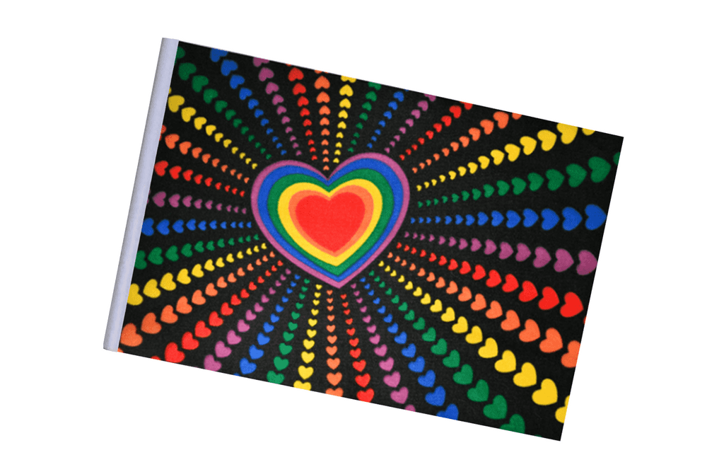 Rainbow Love LGBTQ Small Craft Flag