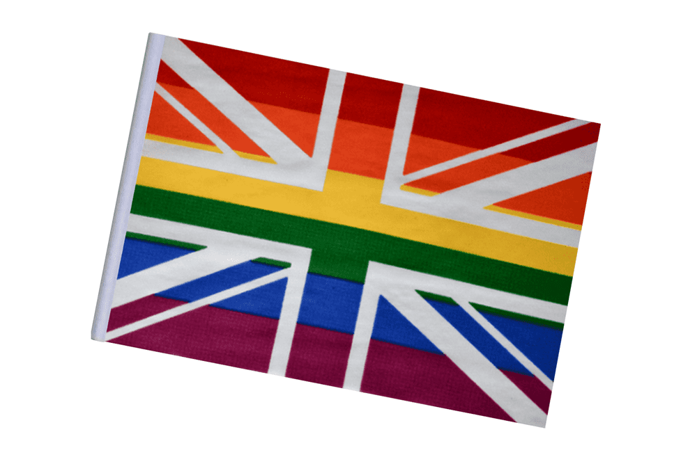 Rainbow Union Jack LGBTQ Small Craft Flag