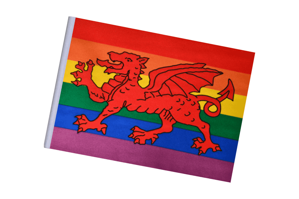 Rainbow Wales LGBTQ Small Craft Flag