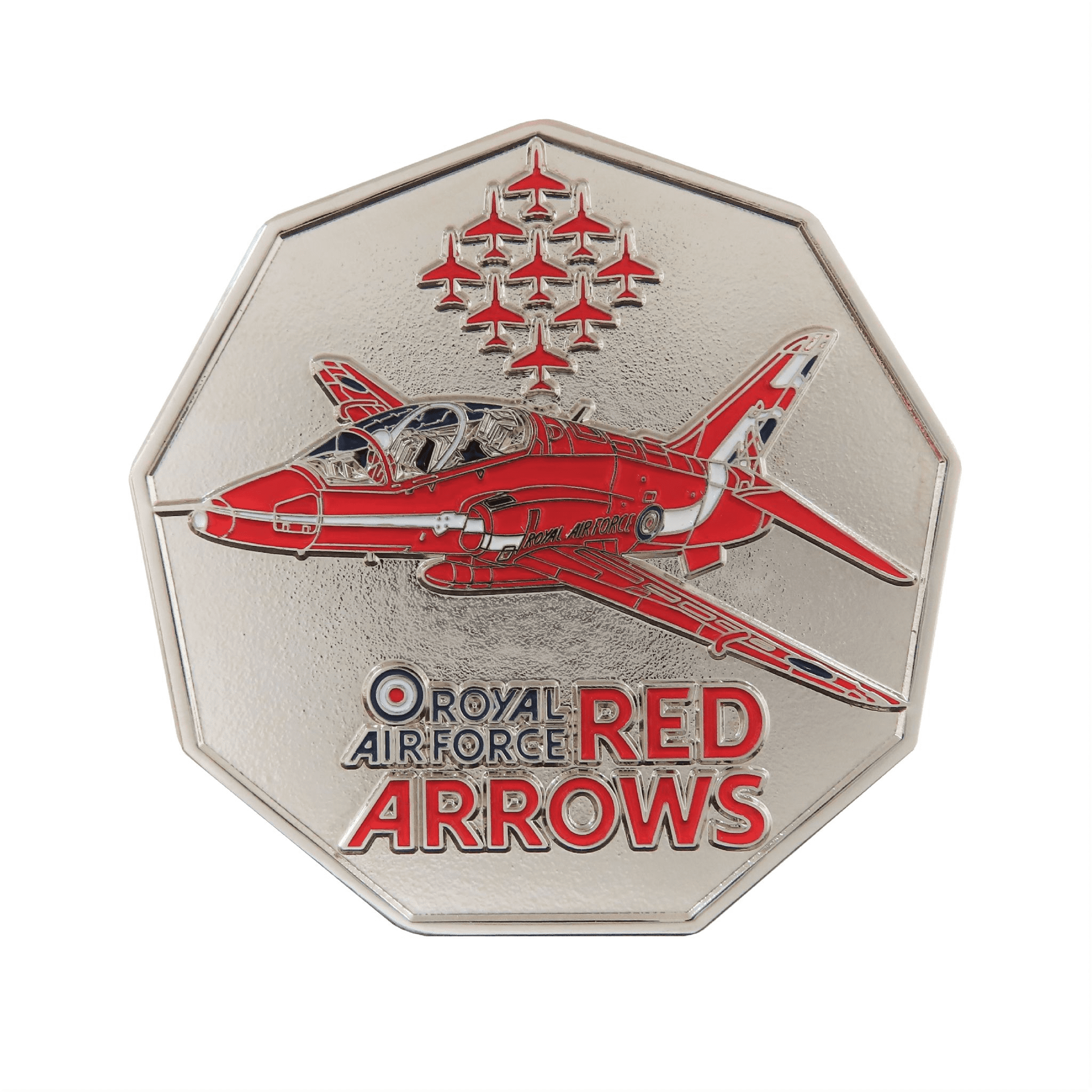 Red Arrows Nonagon Official RAF Commemorative Coin Medal in Clear ...