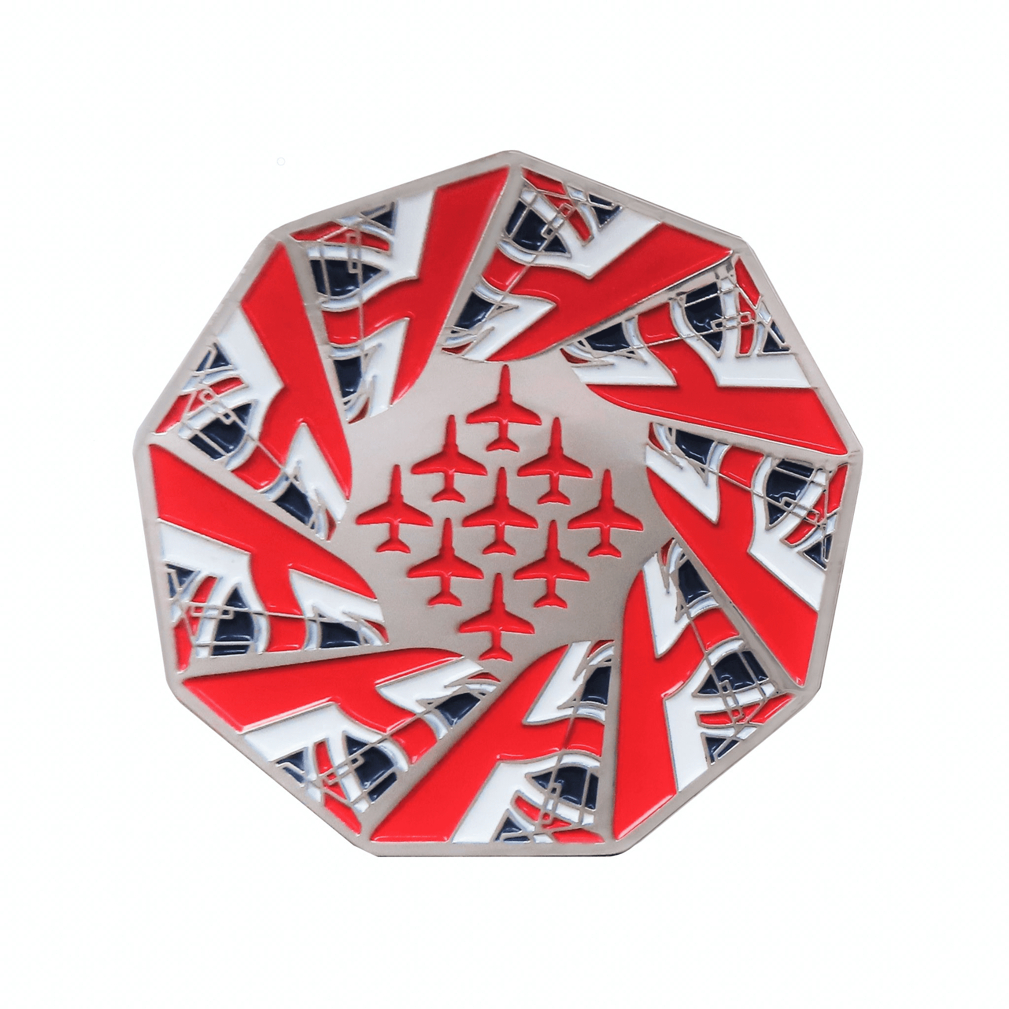 Red Arrows Nonagon Official RAF Commemorative Coin Medal in Clear ...