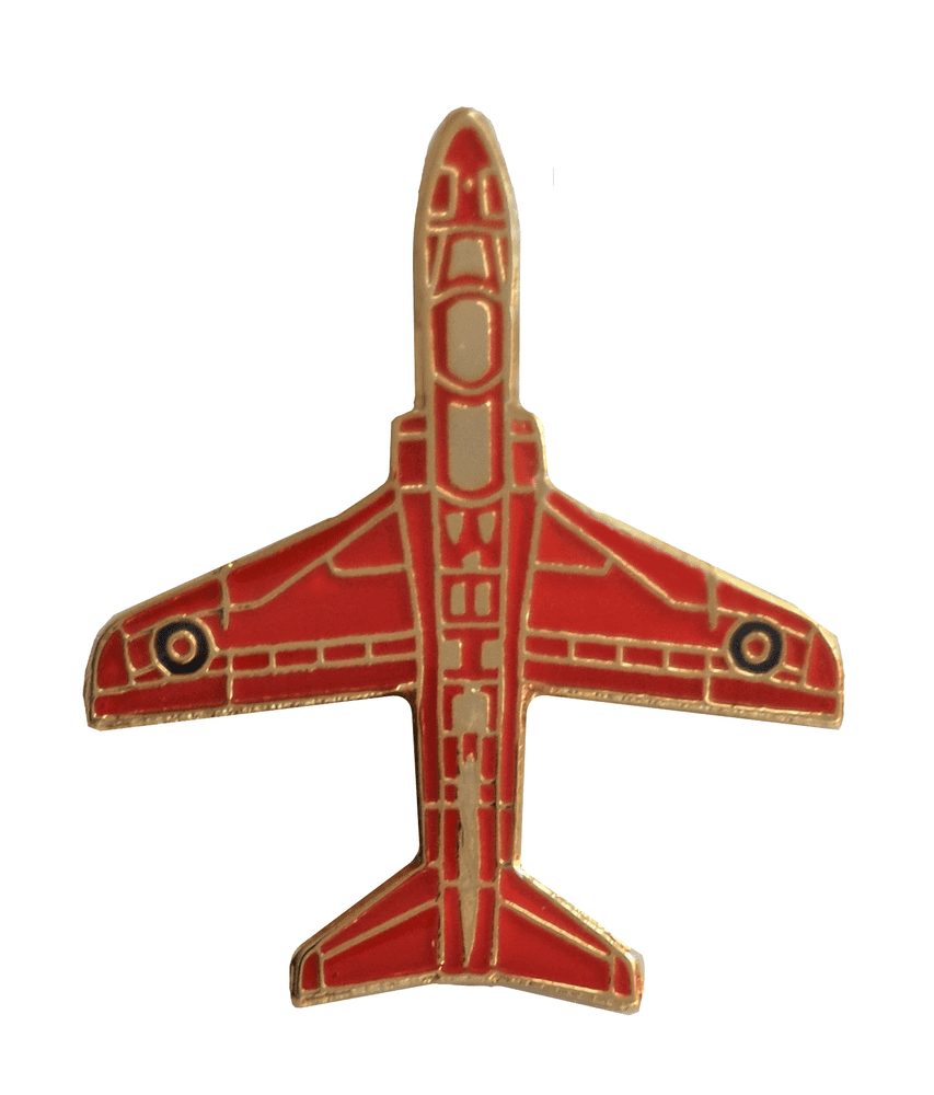 Red Arrrows BAE Systems Hawk T1 Plan View Royal Air Force RAF Pin Badge
